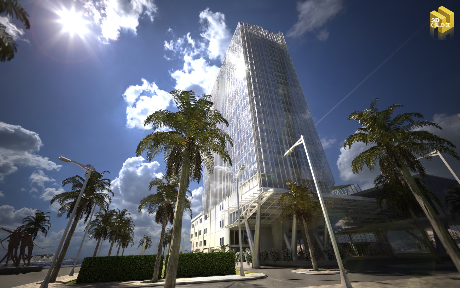 Sketchuptexture 3D Challenge - MODERN OFFICE BUILDING - Artworks ...