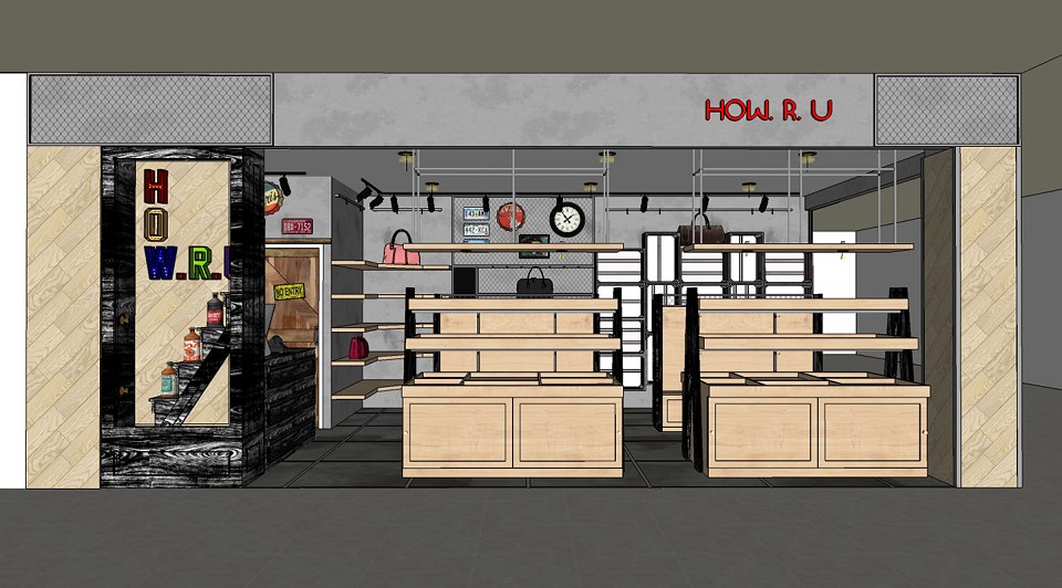 "HOW R U" HANDBAG SHOP - by musa huda - #904 - Sketchuptexture Free 3D Model
