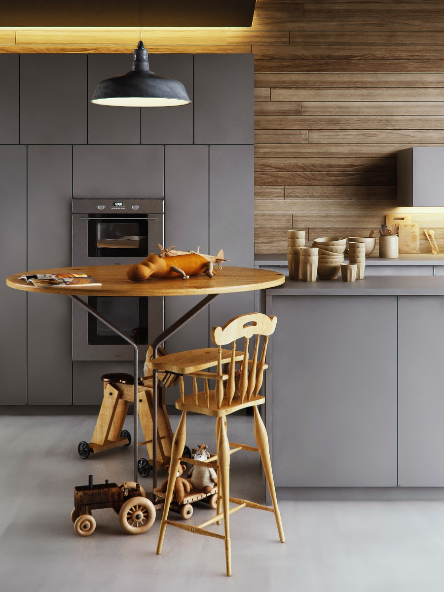 3D Archviz - Modern Small Kitchen - by Ivan Parra - #427