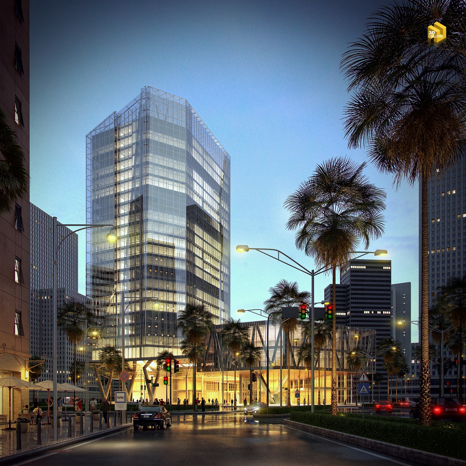 Sketchuptexture 3D Challenge - MODERN OFFICE BUILDING - Artwork 1009 ...