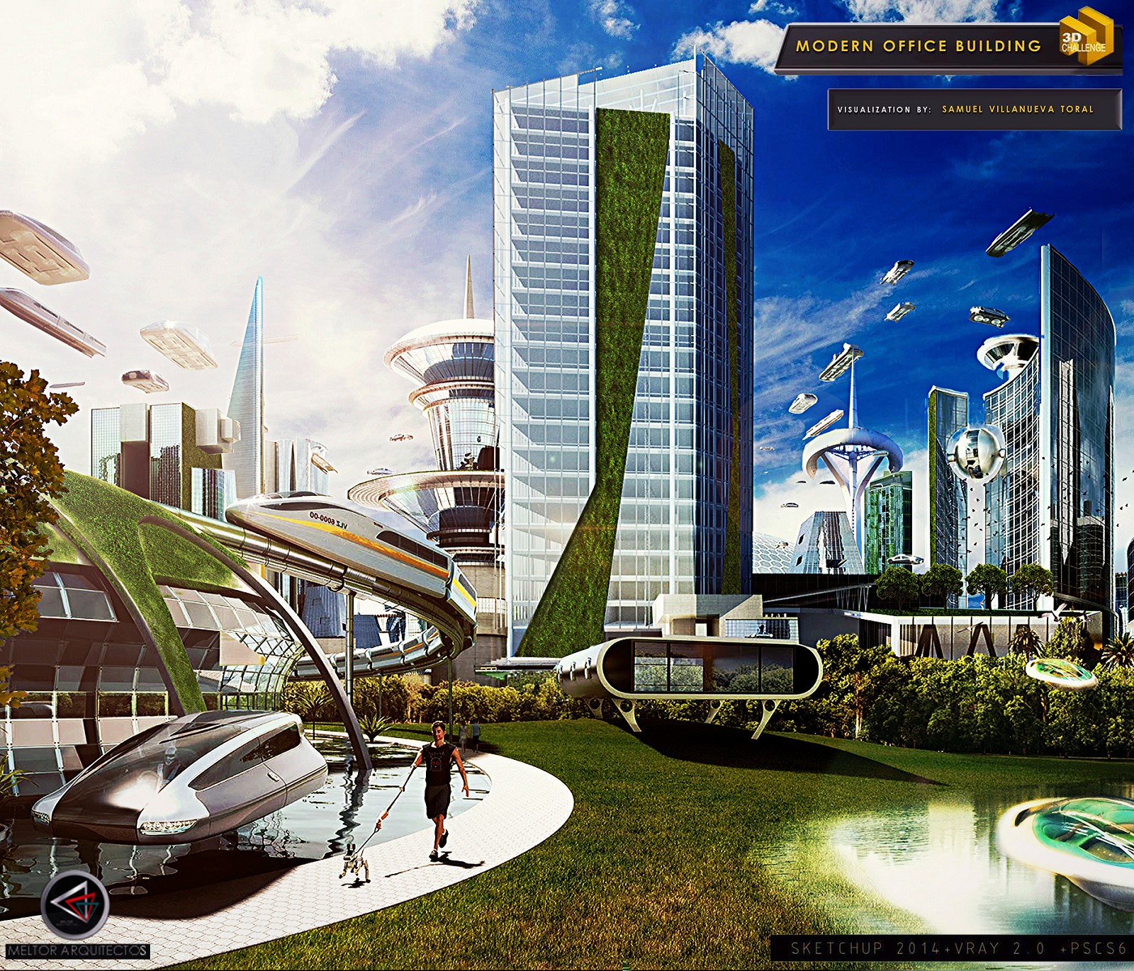 Sketchuptexture 3D Challenge - MODERN OFFICE BUILDING - Artwork 163 ...