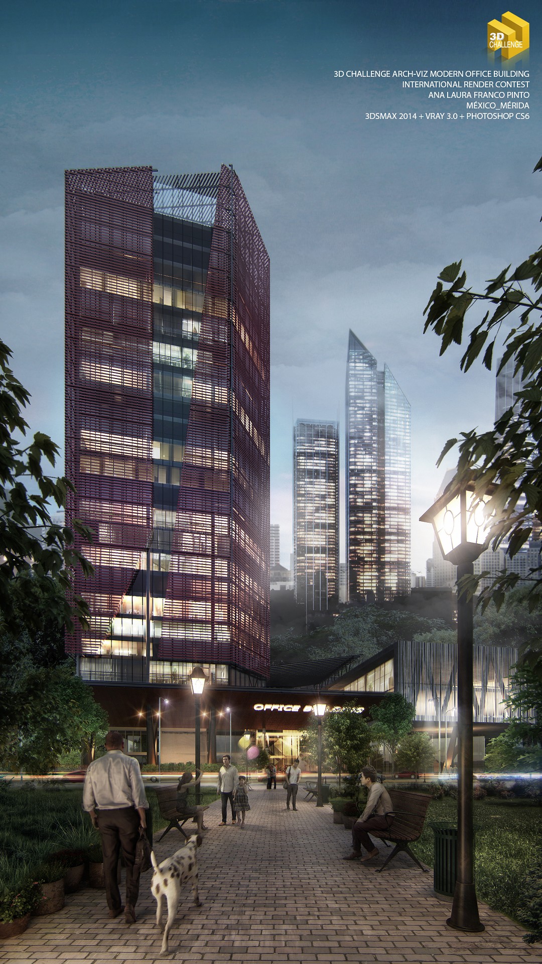 Sketchuptexture 3D Challenge - MODERN OFFICE BUILDING - Artwork 346 ...