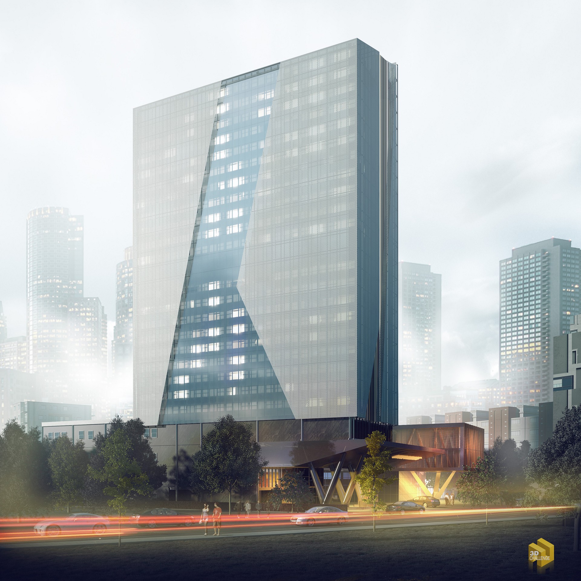 Sketchuptexture 3D Challenge - MODERN OFFICE BUILDING - Artworks