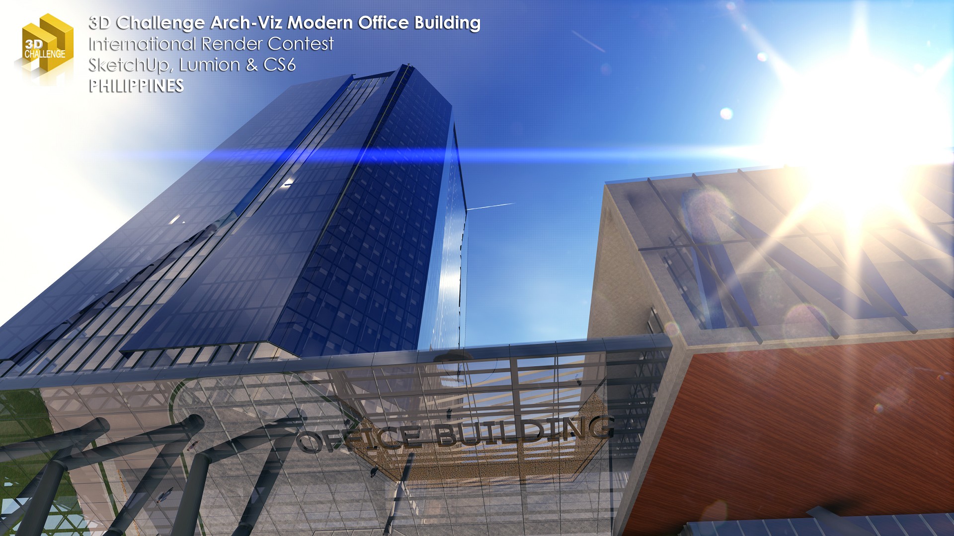 Sketchuptexture 3D Challenge - MODERN OFFICE BUILDING - Artworks