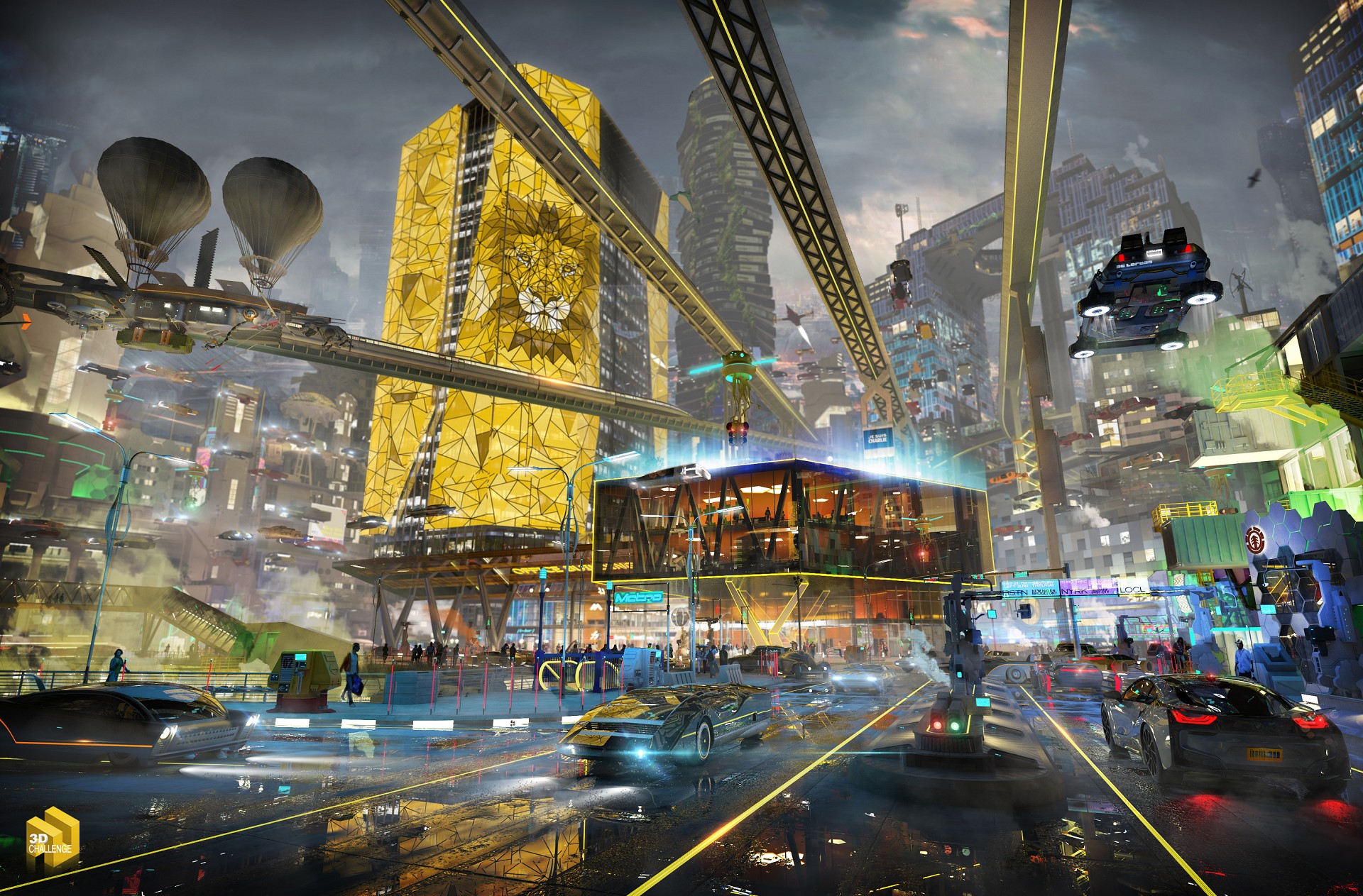 Sketchuptexture 3D Challenge - MODERN OFFICE BUILDING - Artwork 898 ...