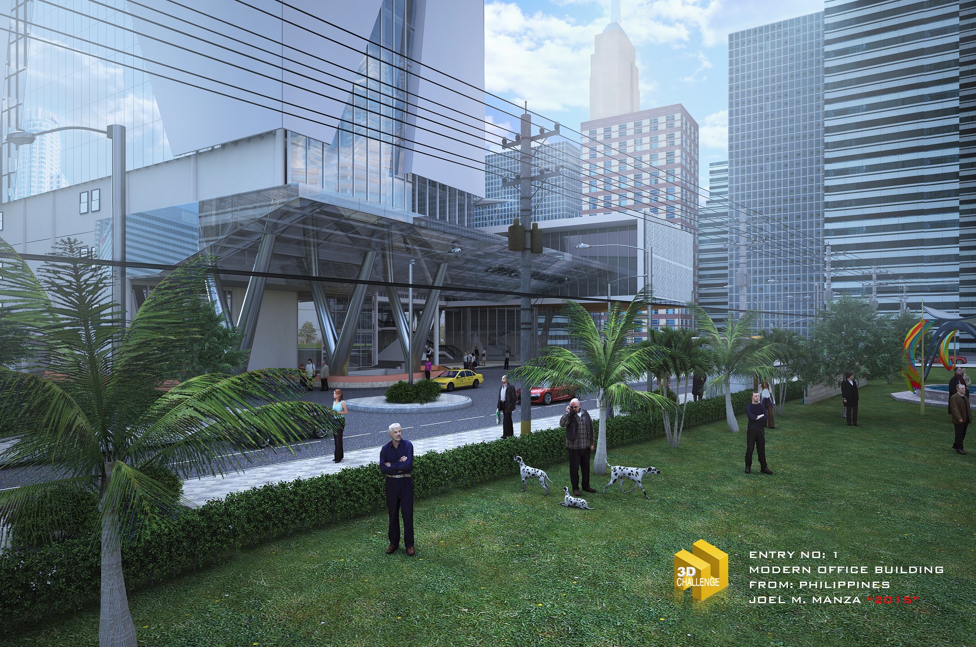 Sketchuptexture 3D Challenge - MODERN OFFICE BUILDING - Artworks