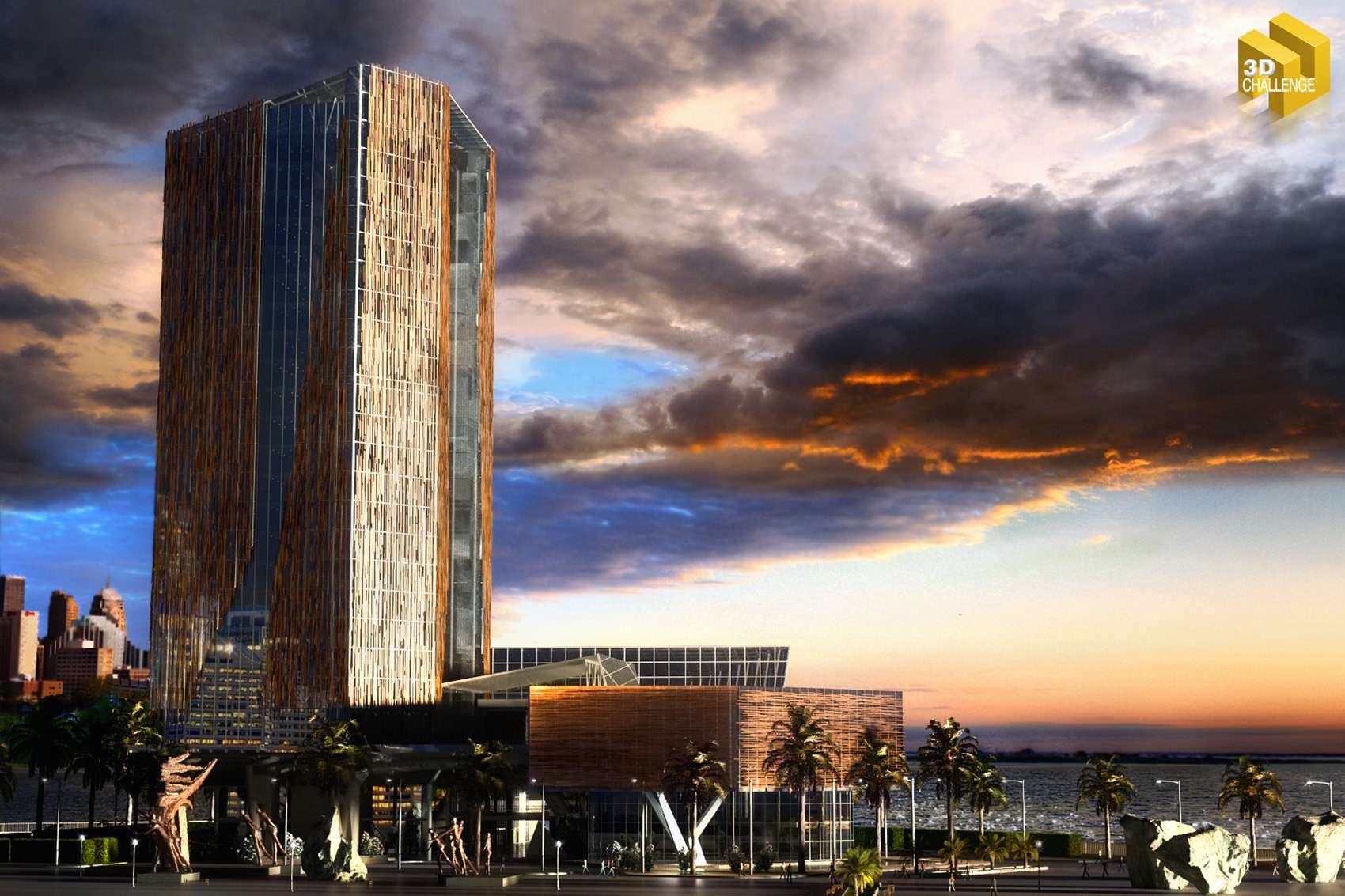 Sketchuptexture 3D Challenge - MODERN OFFICE BUILDING - Artworks