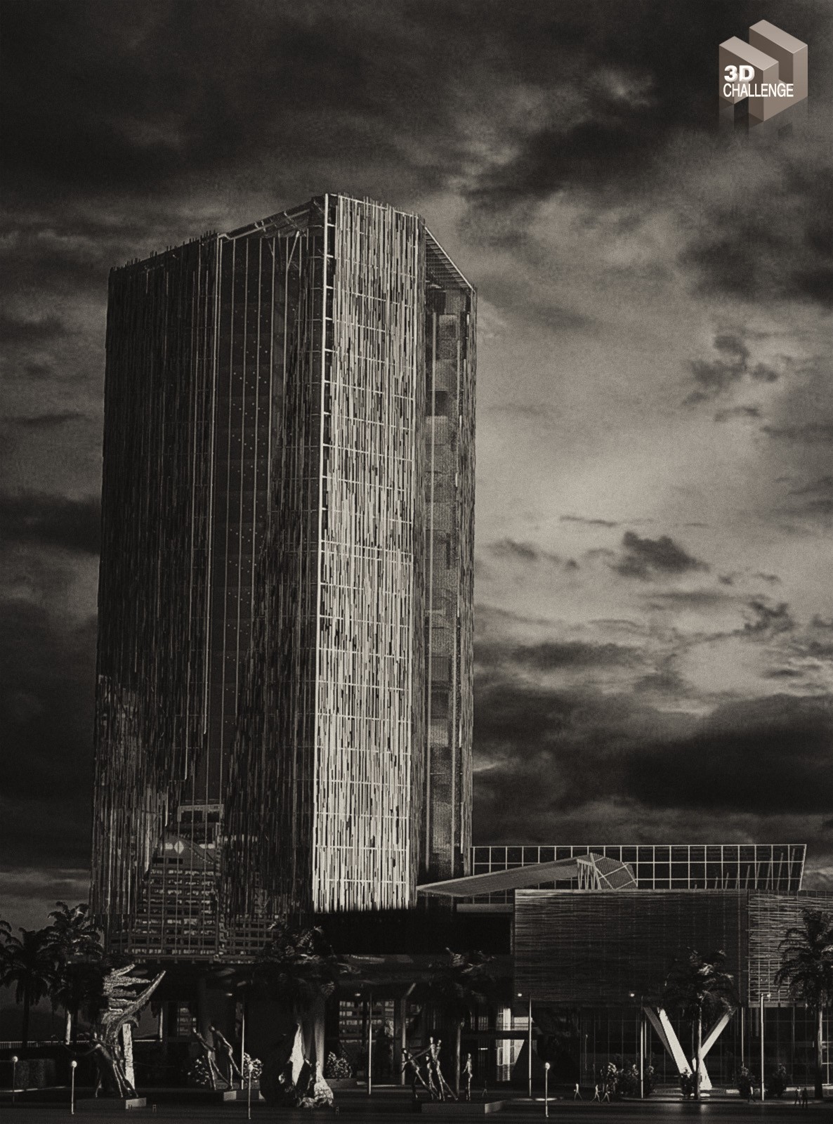 Sketchuptexture 3D Challenge - MODERN OFFICE BUILDING - Artworks