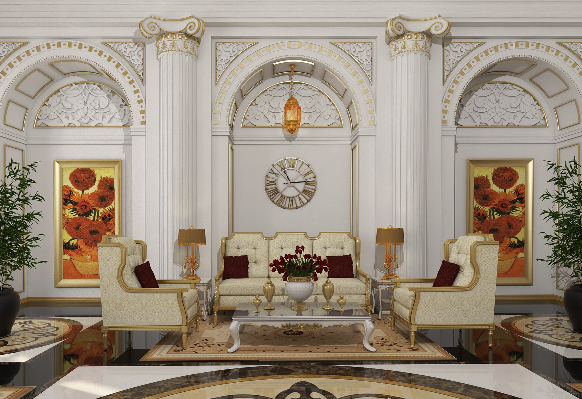 LIVING ROOM CLASSIC STYLE - by Ahmed taha - #316 - Sketchuptexture Free ...