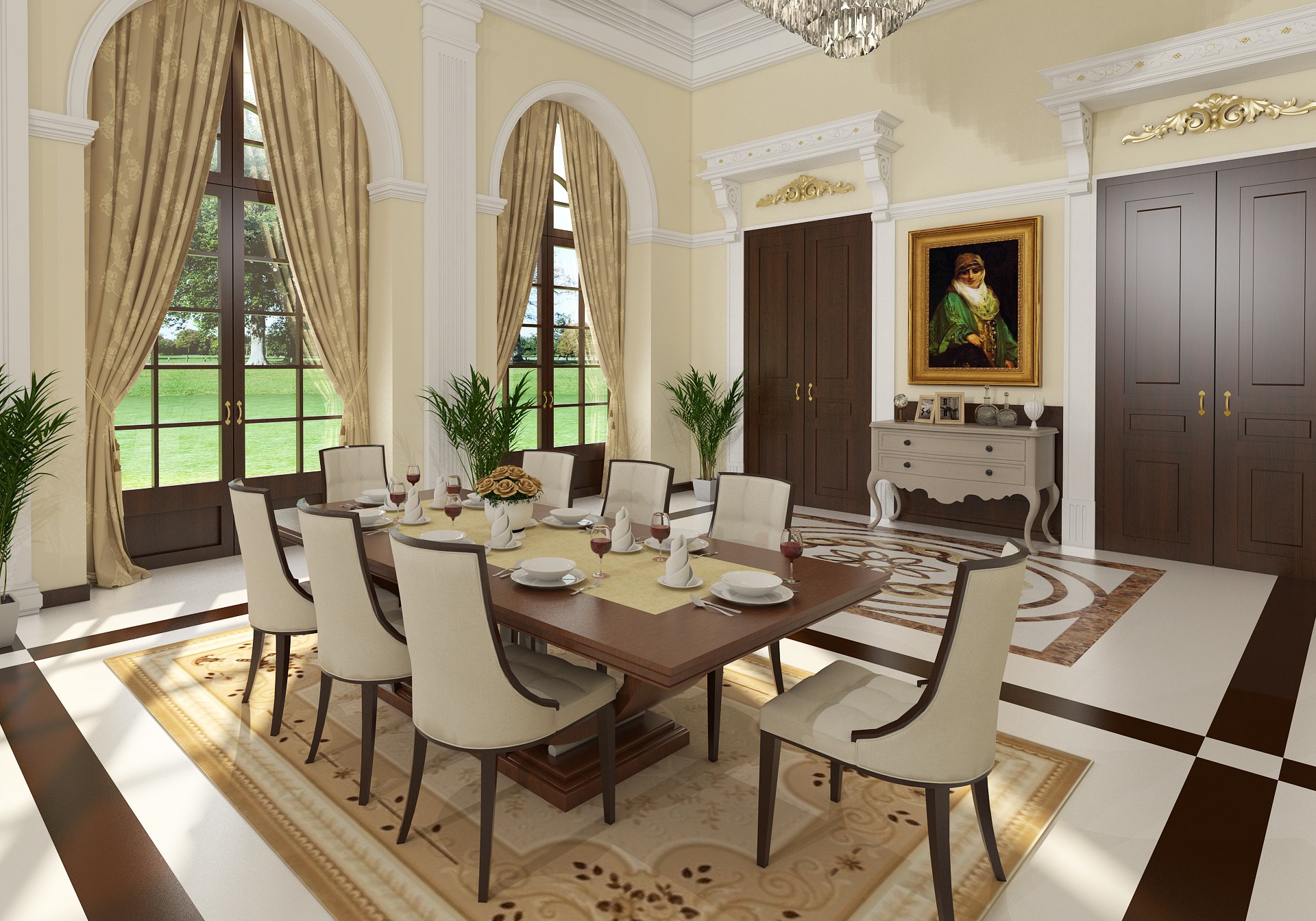 Classic Living Room - by Ahmed taha - #227 - Sketchuptexture Free 3D Model