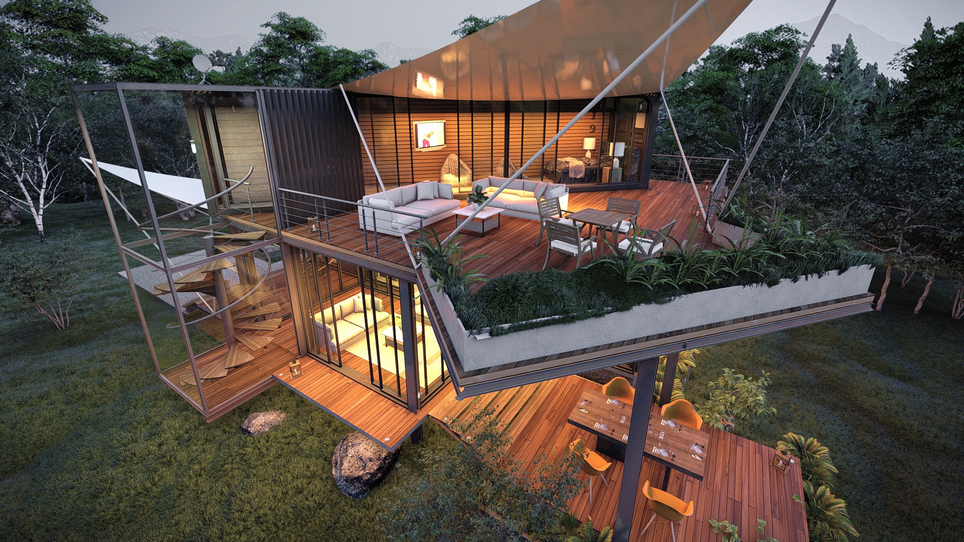 Container House - by Thilina Liyanage - #1314 - Sketchuptexture Free 3D ...