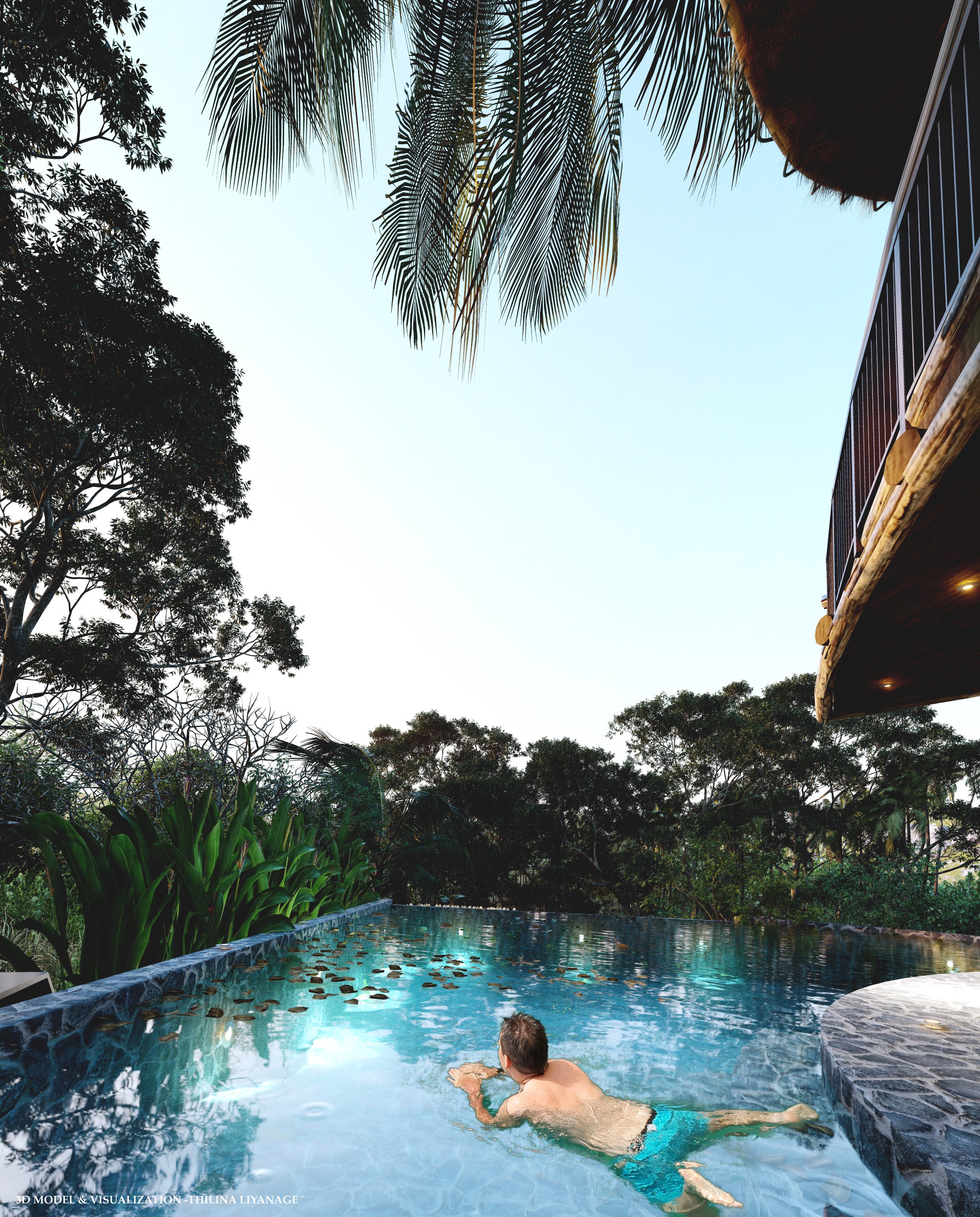 Bali Villa - by Thilina Liyanage - #1419 - Sketchuptexture Free 3D Model