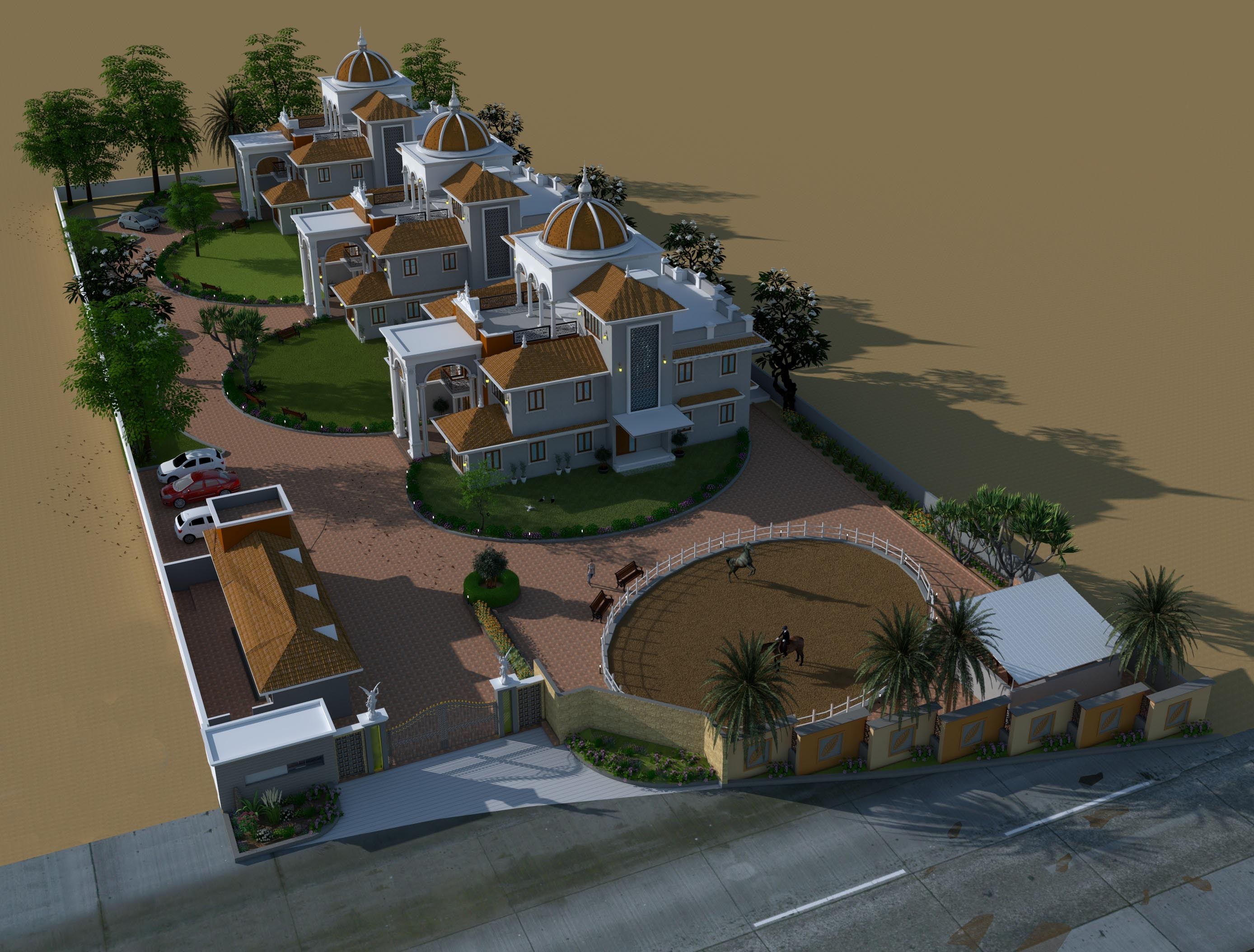 CLASSIC VILLA - by Uttam Suthar - #1113 - Sketchuptexture Free 3D Model