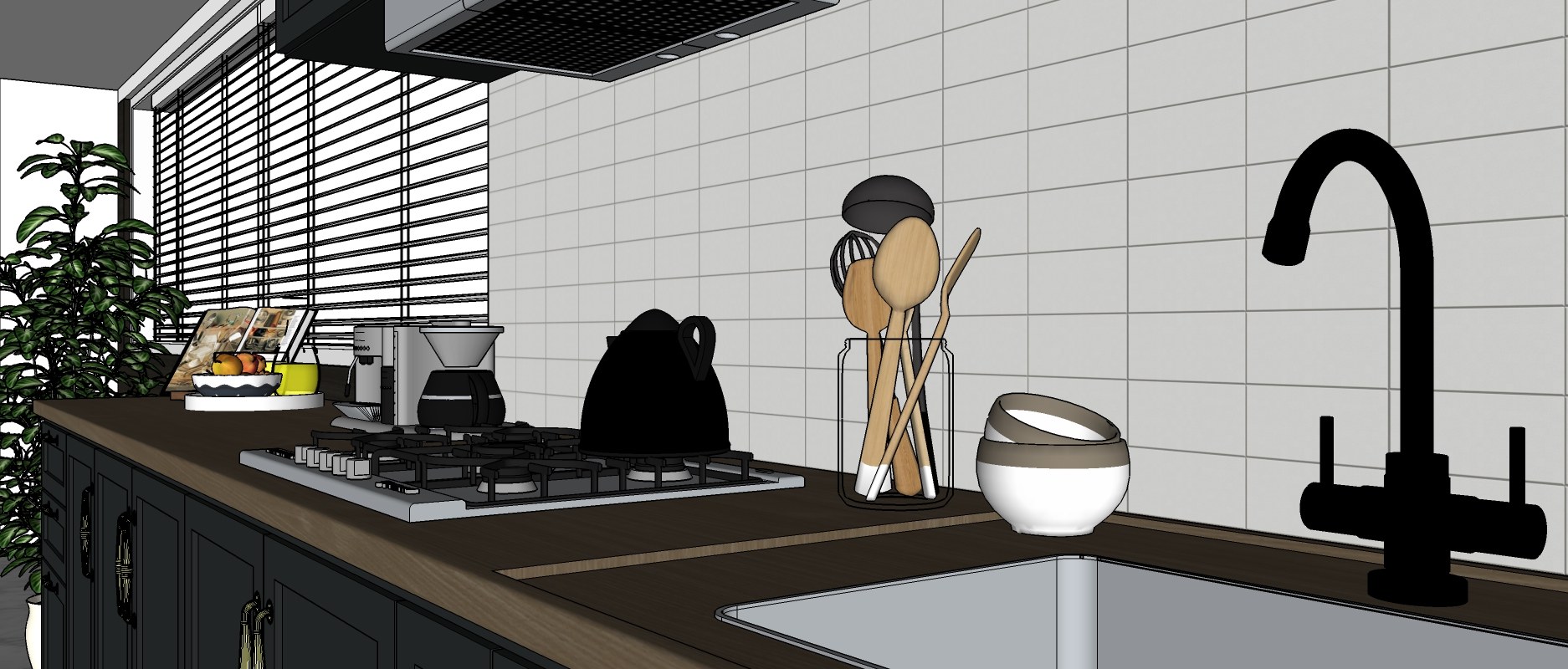 Cooking Area - by Bianca Atalla - #431 - Sketchuptexture Free 3D Model