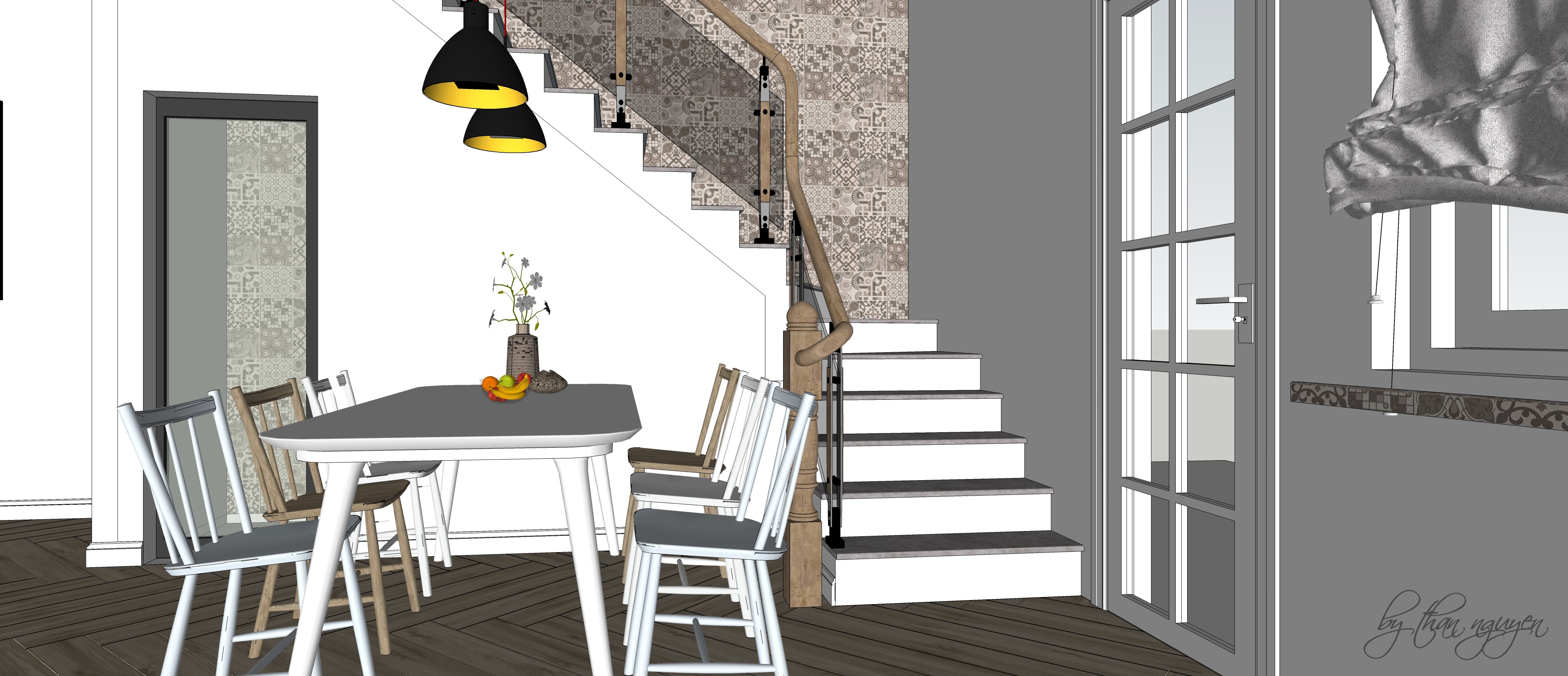 Kitchen & Visopt - by Than Nguyen - #856 - Sketchuptexture Free 3D Model