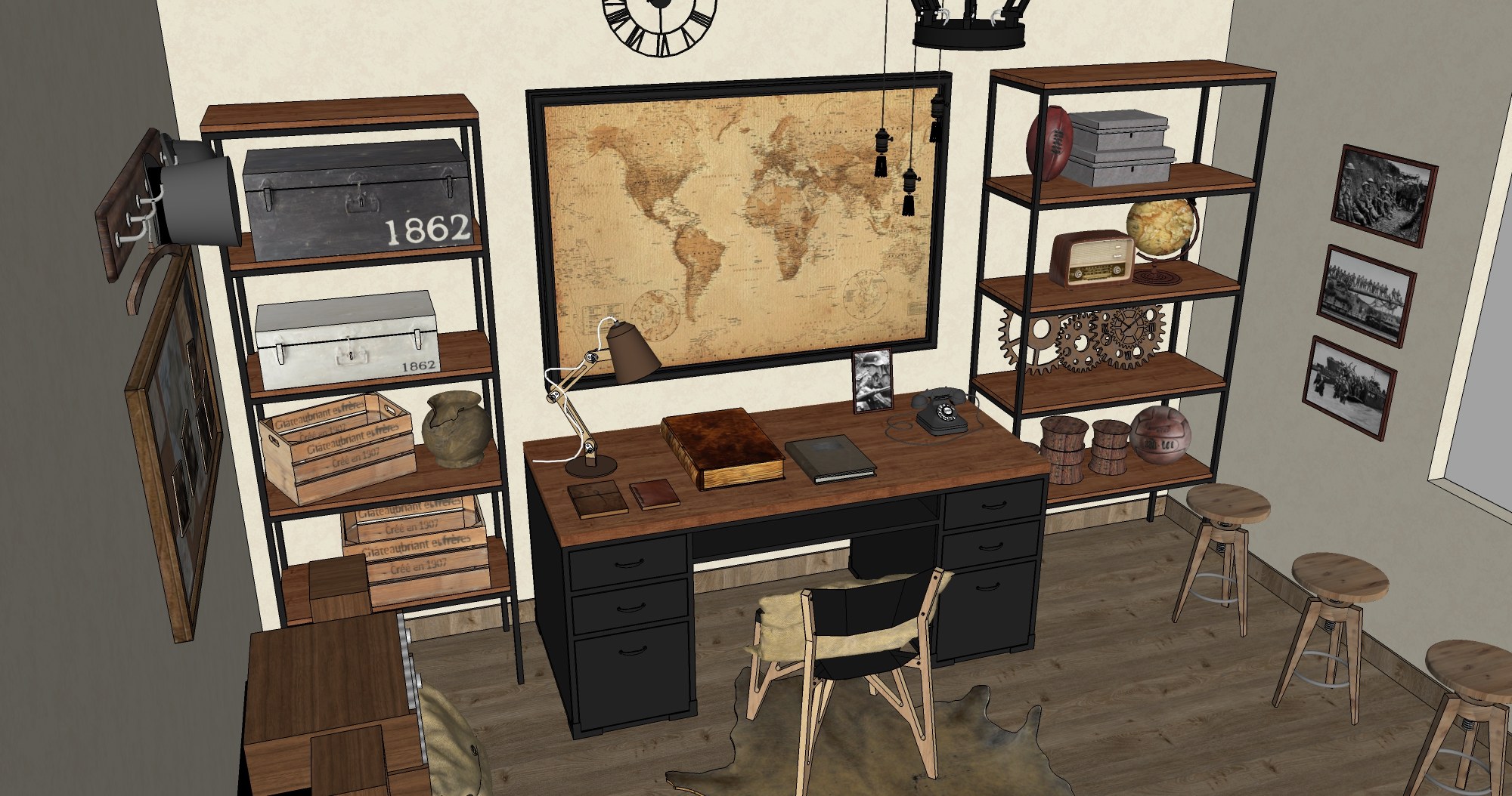 Working Room Vintage style & Visopt - by Alfonsus Sri Agseyoga - #878 ...