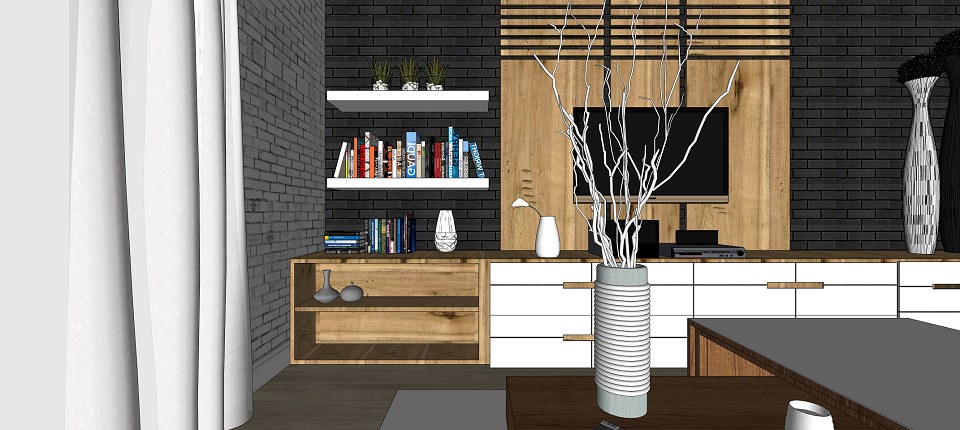 Living Room - by Adnan Anbari - #806 - Sketchuptexture Free 3D Model