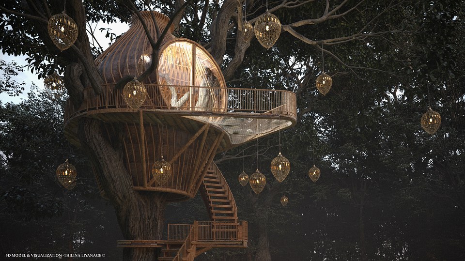 Treehouse - by Thilina Liyanage - #1397 - Sketchuptexture Free 3D Model