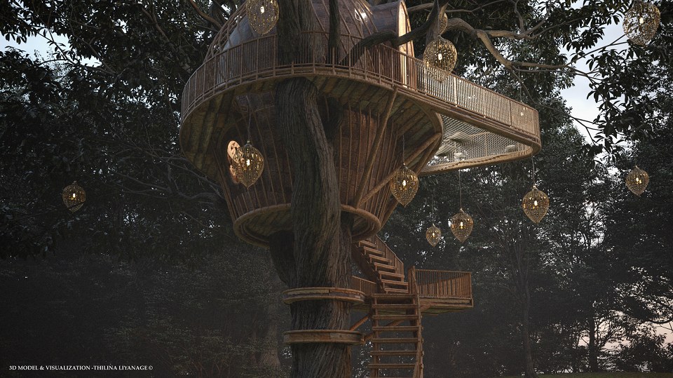 Treehouse - by Thilina Liyanage - #1399 - Sketchuptexture Free 3D Model