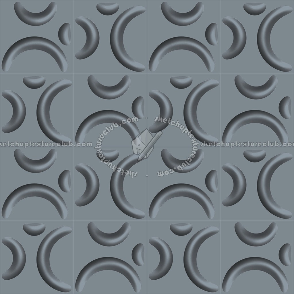 Interior 3D wall panel texture seamless 02717