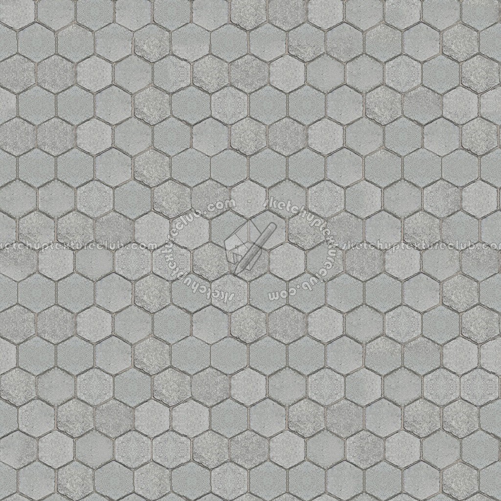 hexagonal outdoor paving textures seamless