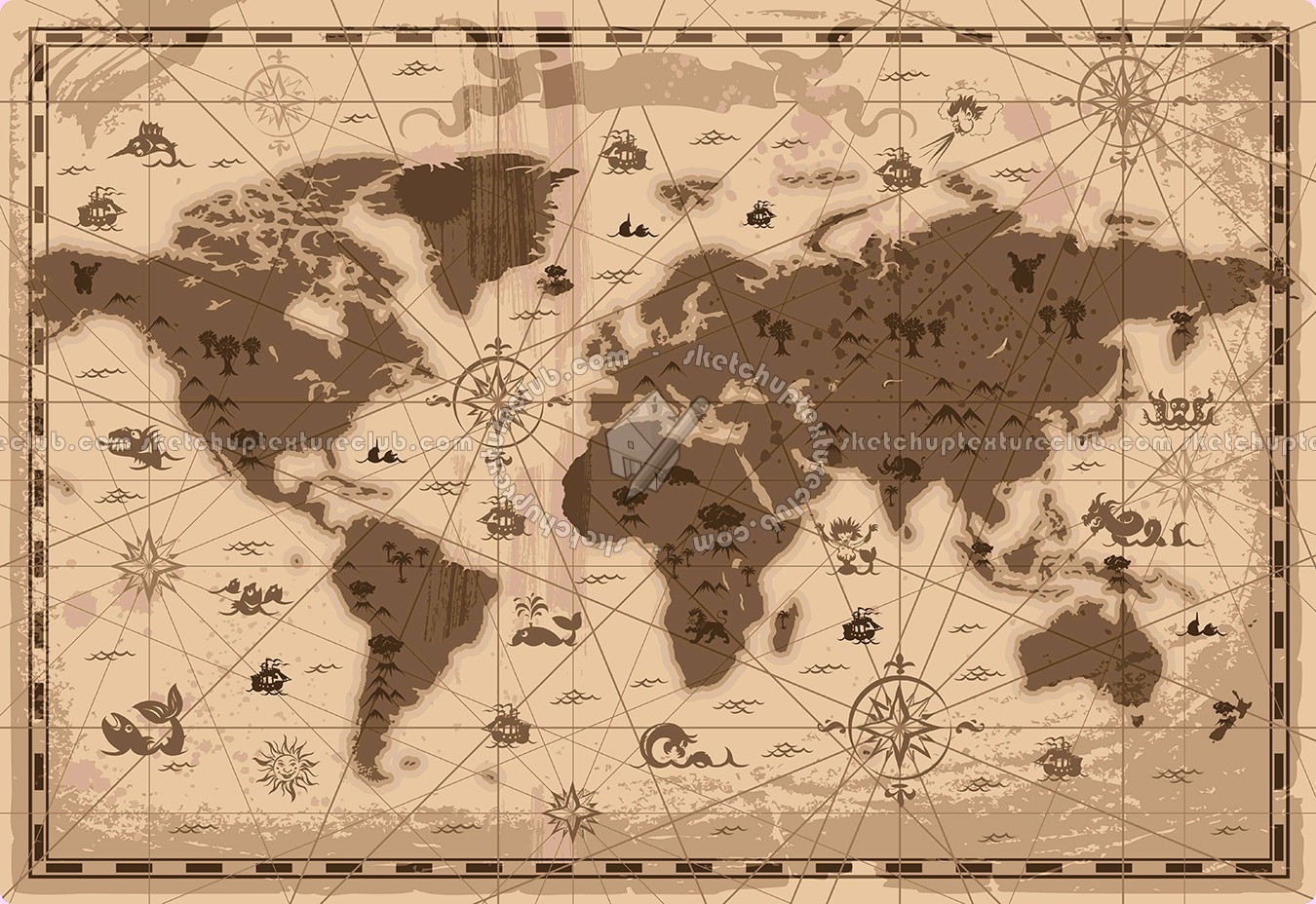 vintage world maps textures