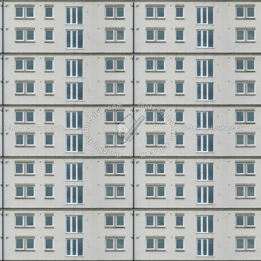 Texture residential building seamless 00765