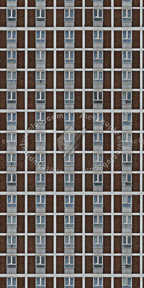 Texture residential building seamless 00767