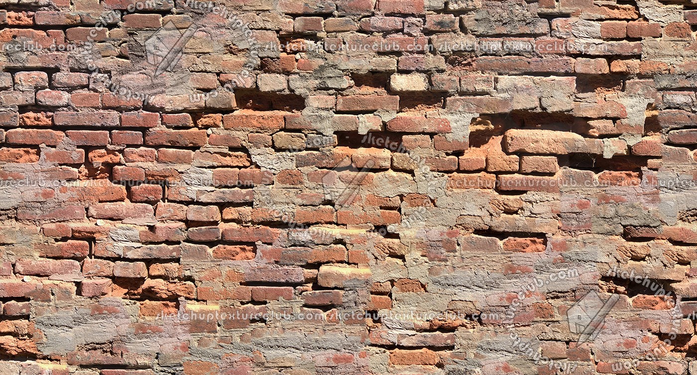 Old damaged bricks texture seamless 17336