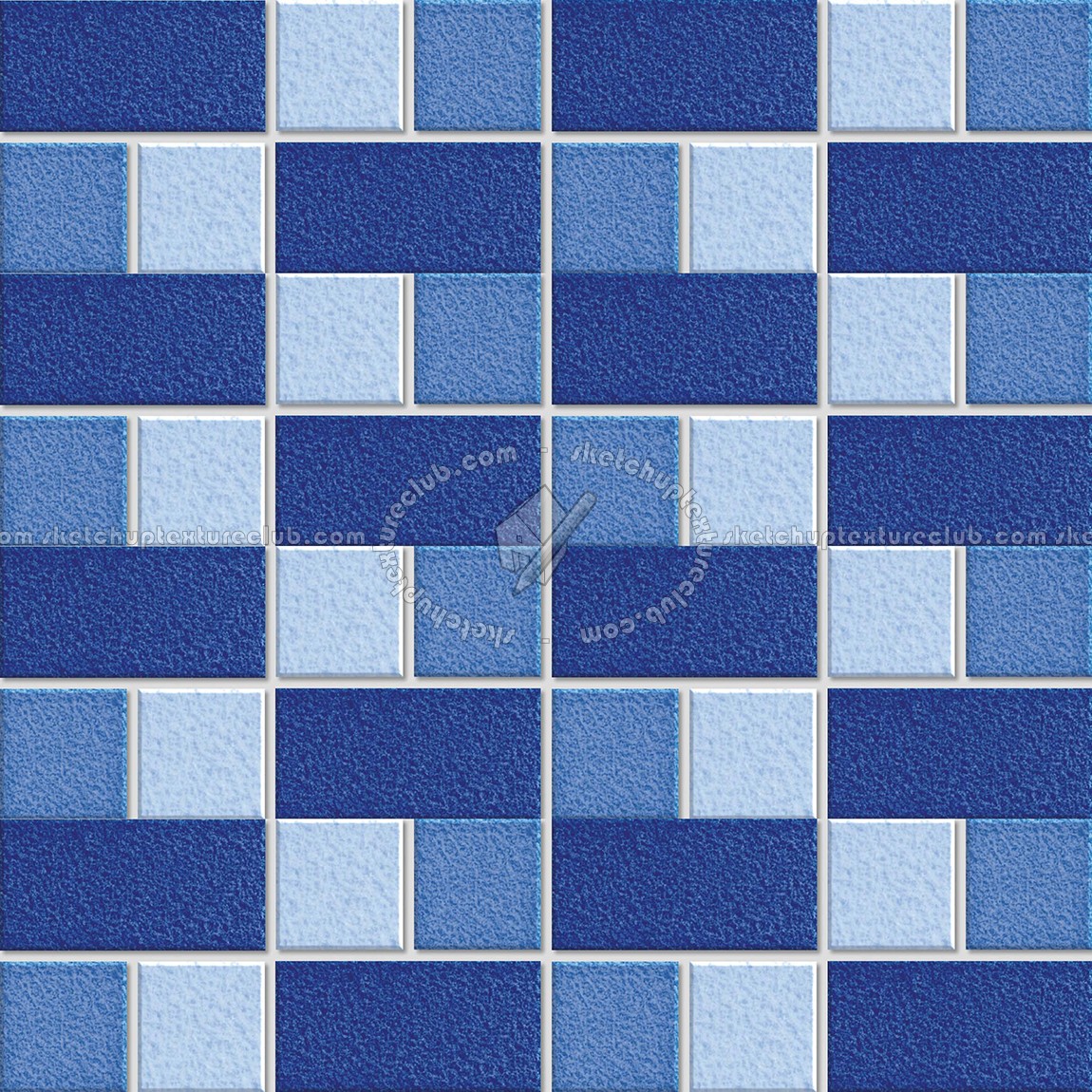 Mosaico mixed size tiles texture seamless 15591