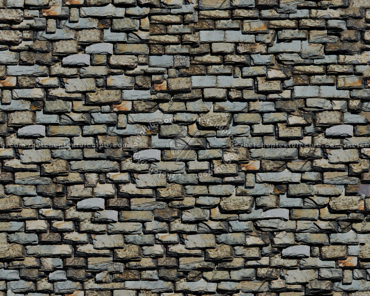 Dirty slate roofing texture seamless 03953