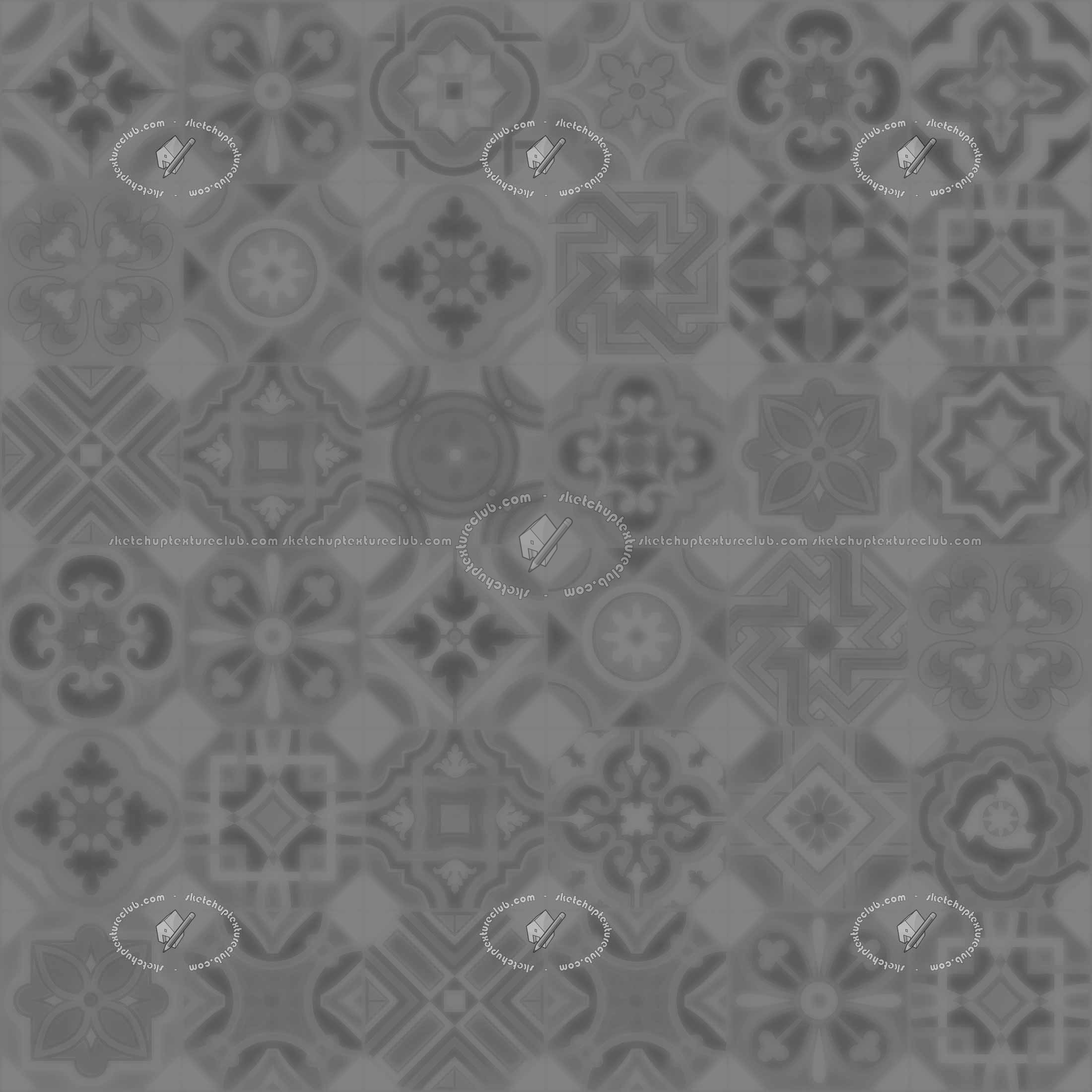 Ceramic patchwork tile texture seamless 21254