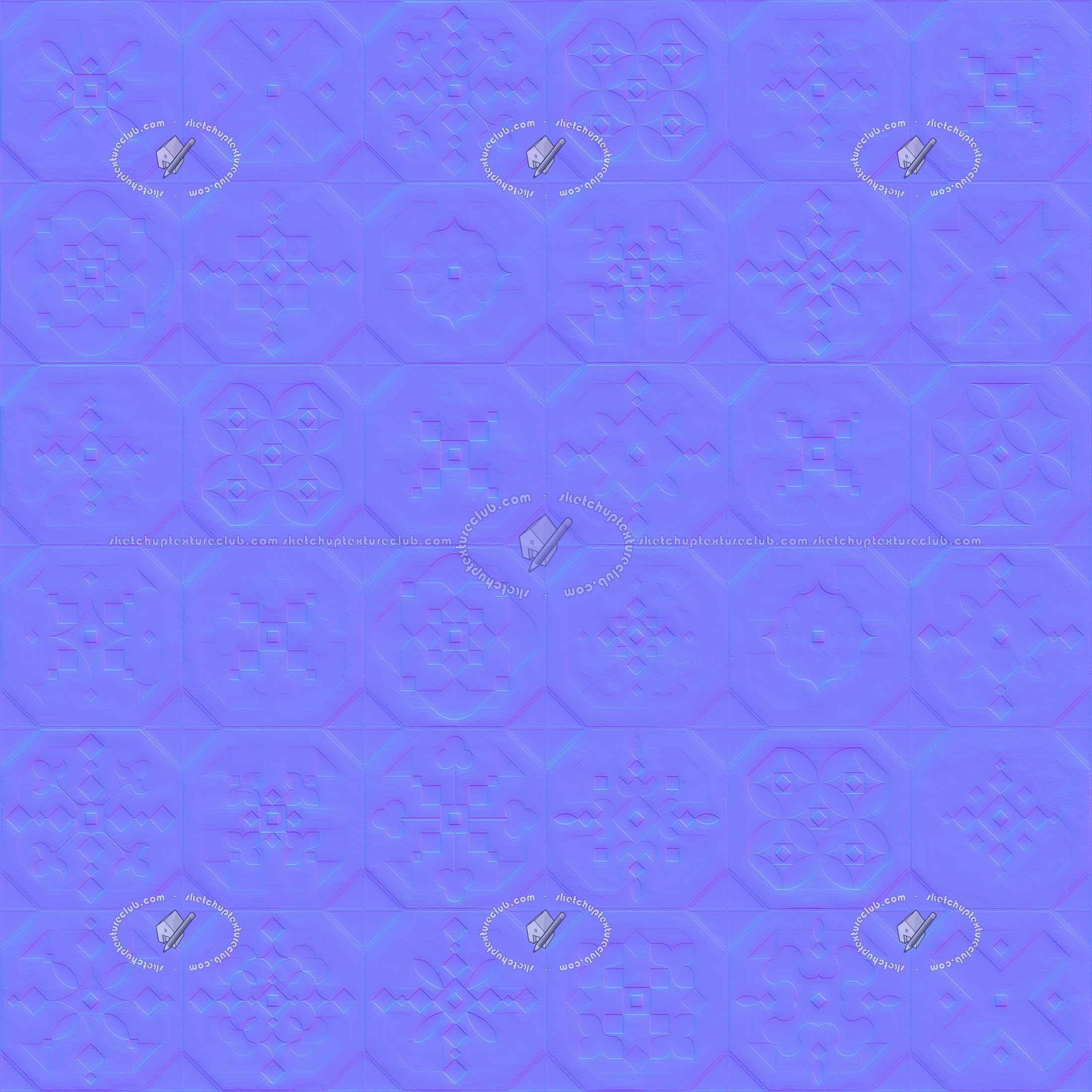 Ceramic patchwork tile texture seamless 21256