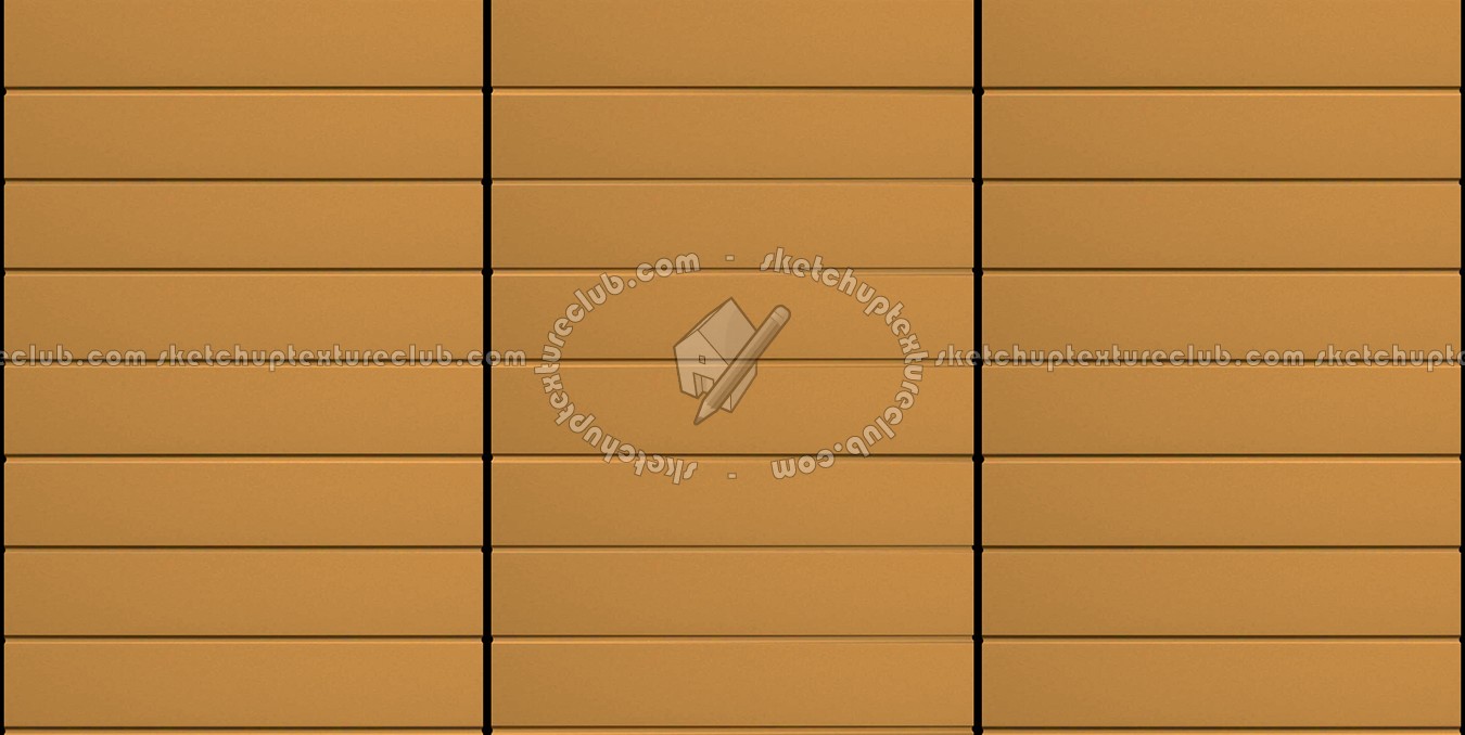 Yellow metal facade cladding texture seamless 10186