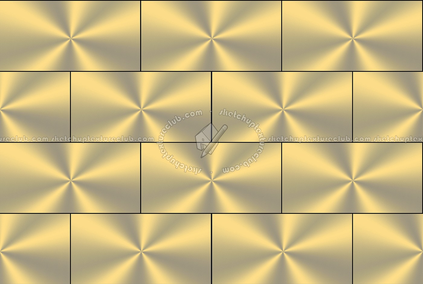 Yellow Metal Facade Cladding Texture Seamless 10215