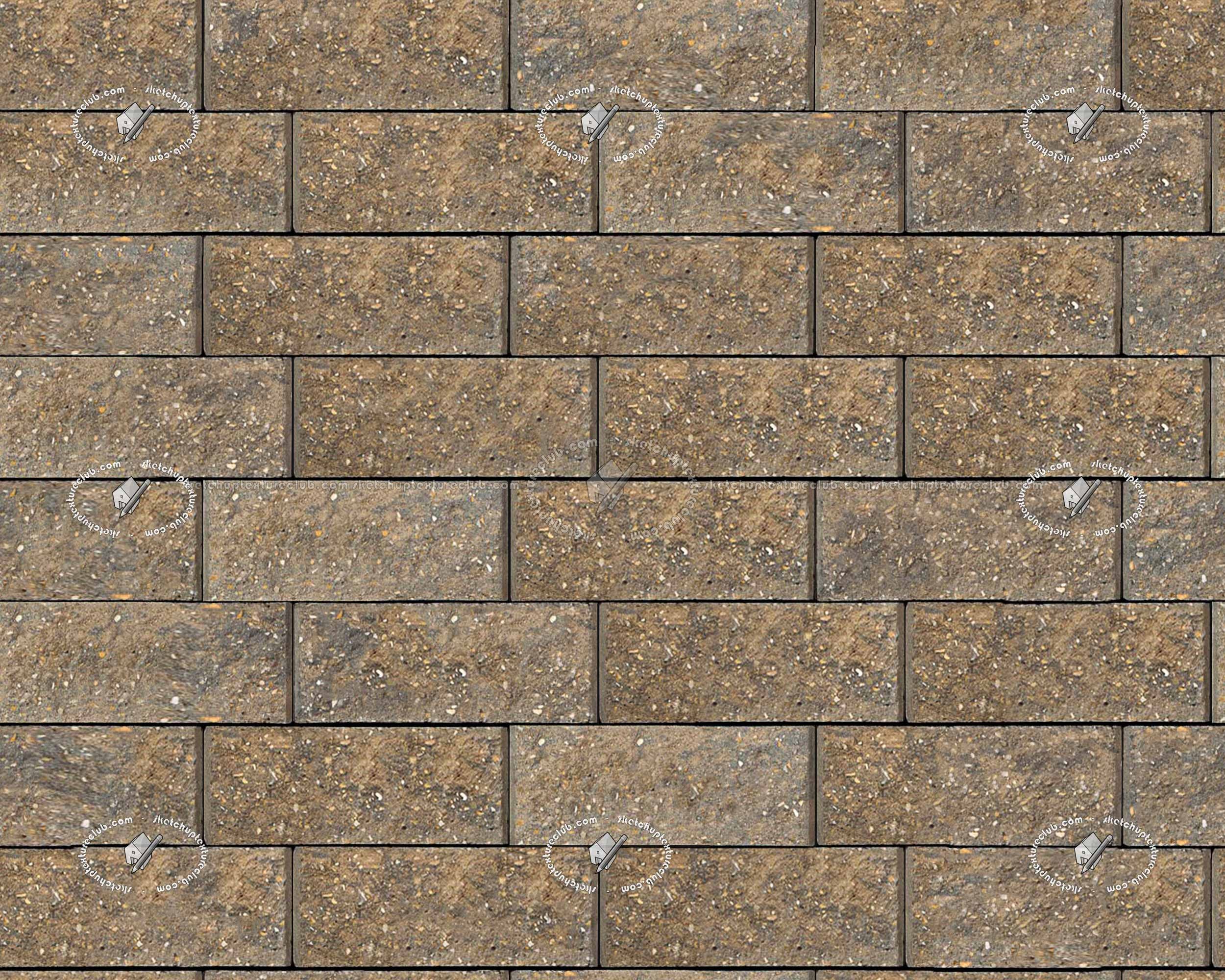 Retaining wall stone blocks texture seamless 21076