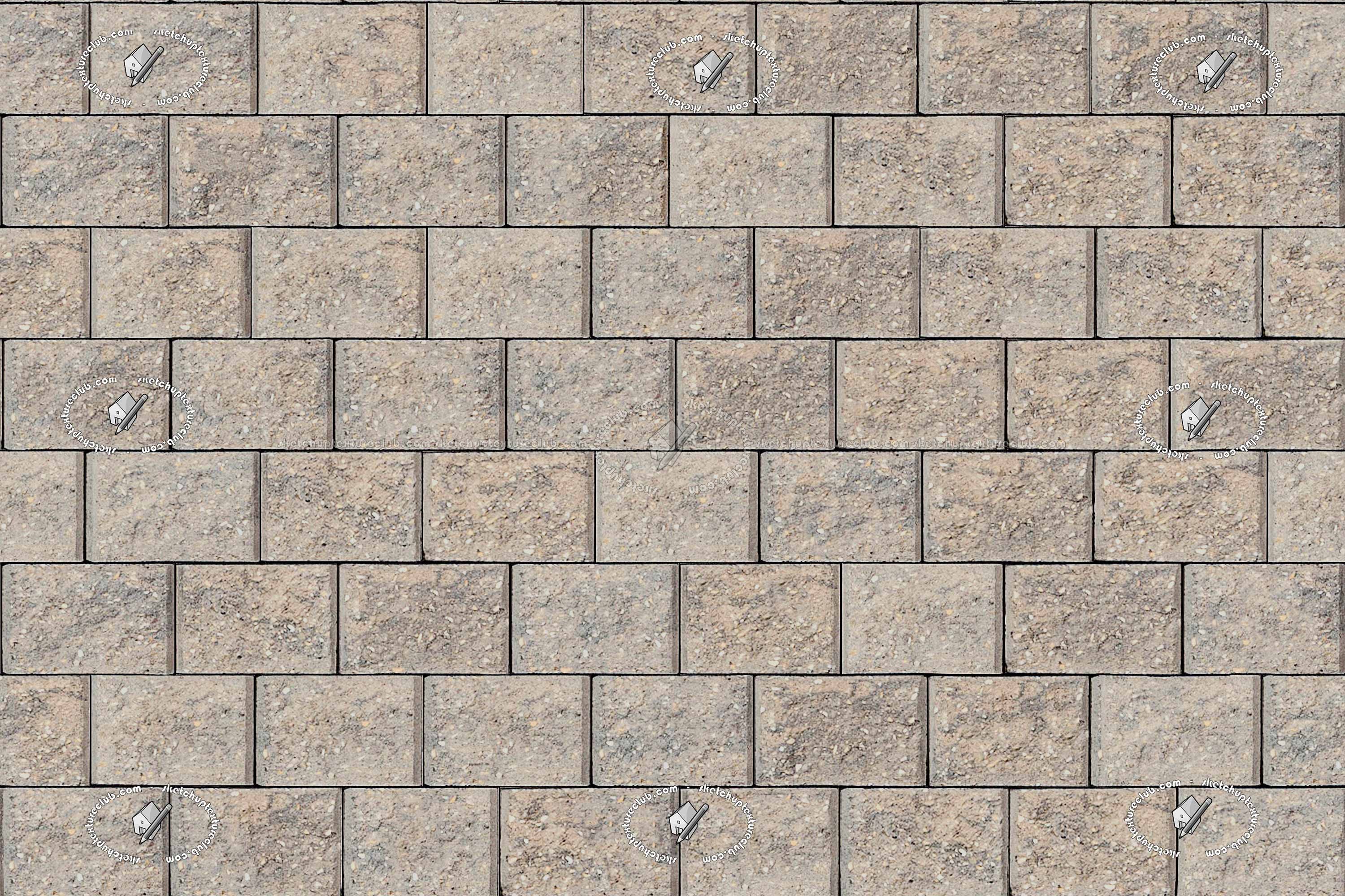 Retaining wall stone blocks texture seamless 21214