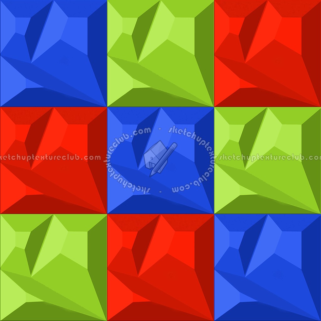 interior decorative colored 3D walls panels textures seamless