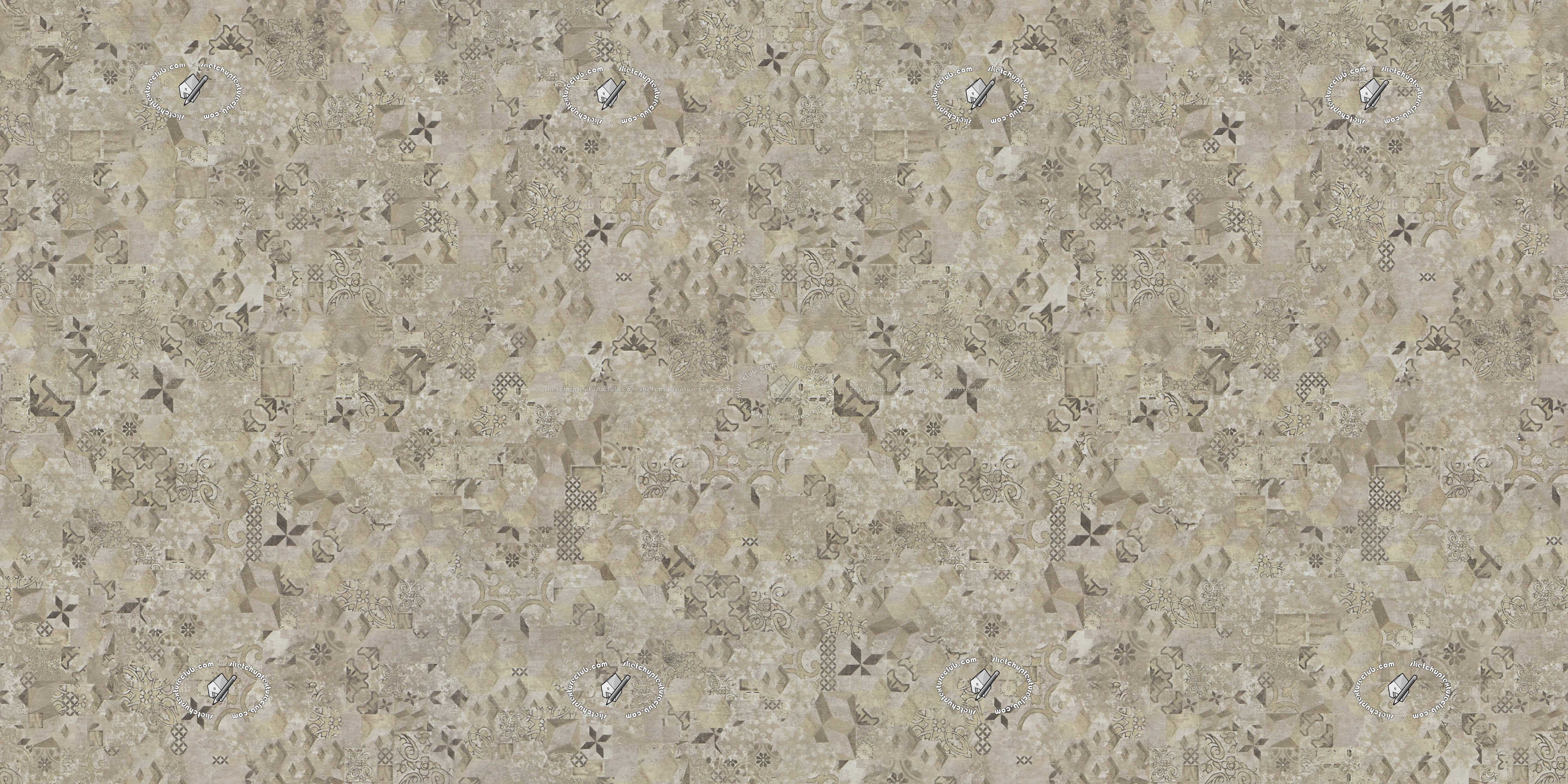 Concrete patchwork wall texture seamless 20819