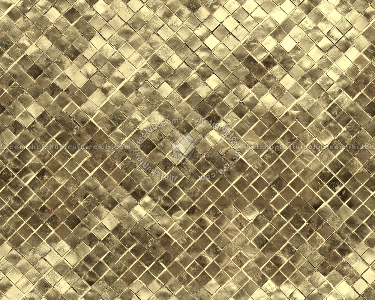 Mosaico Brass Metal Plate Texture Seamless 10760