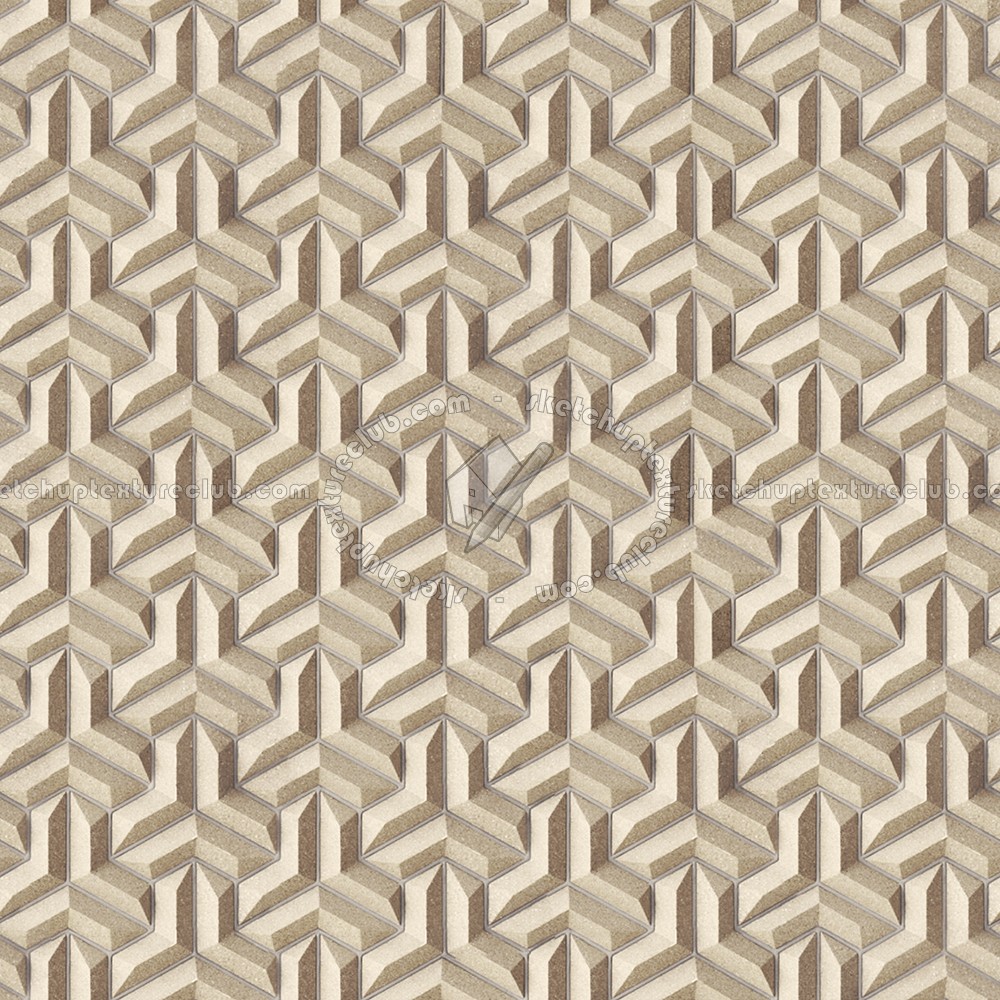 Interior 3D wall panel texture seamless 02909