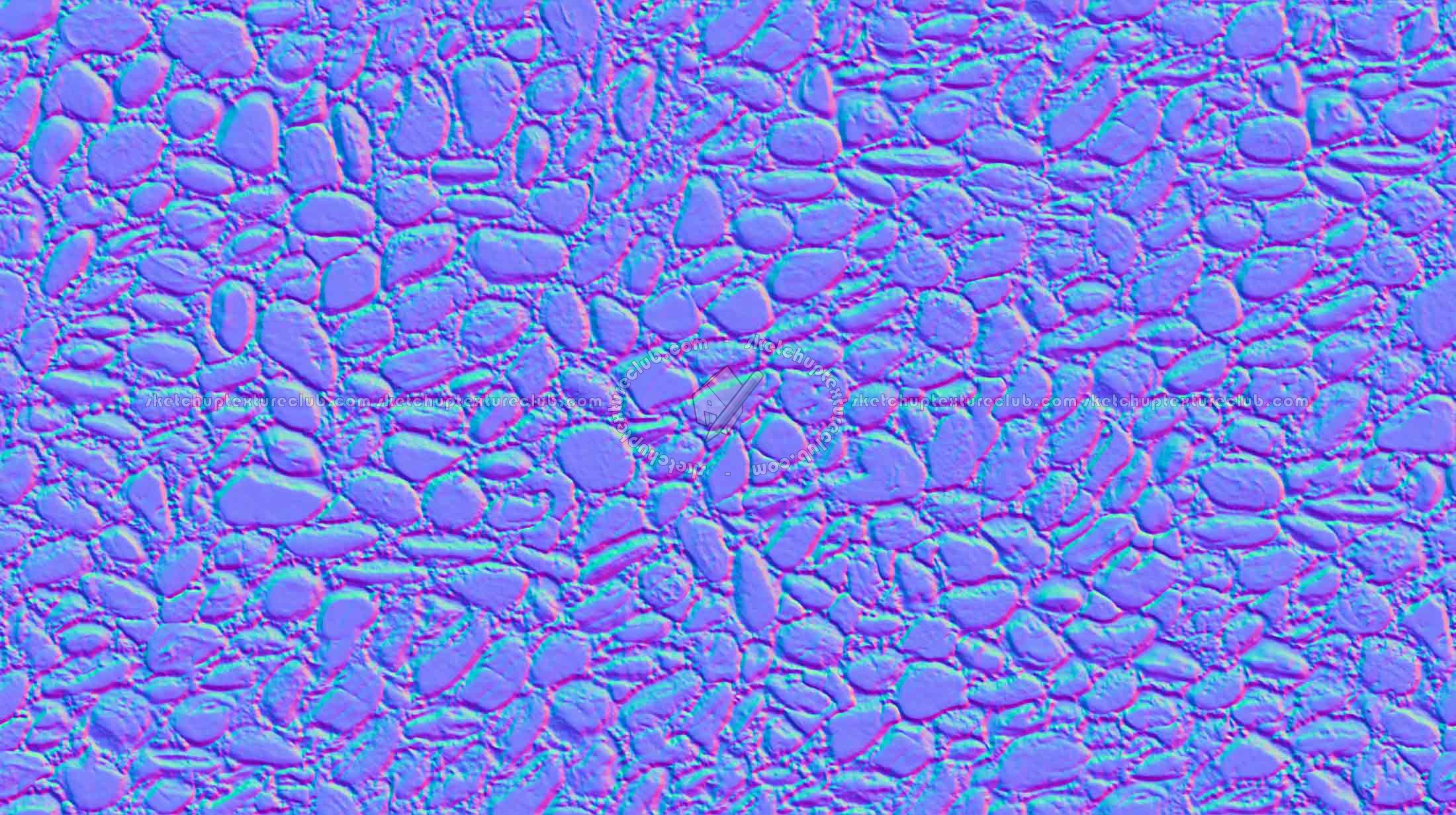 Road Wet Rounded Cobblestone Texture Seamless 19736