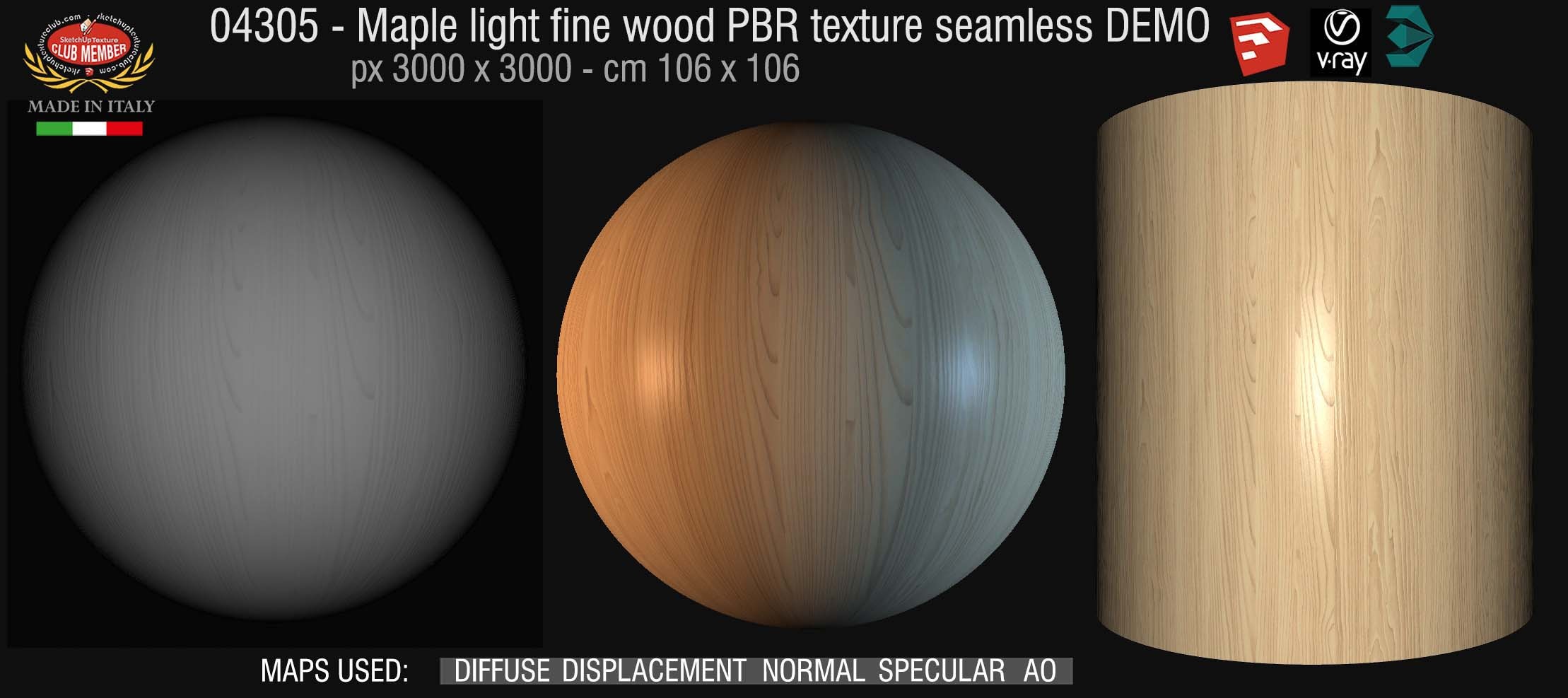 Maple light wood fine texture seamless 04301
