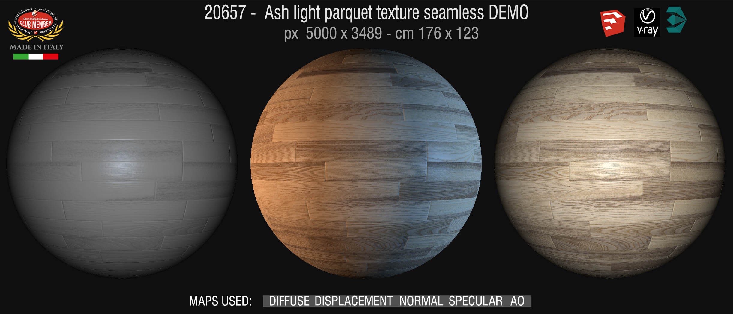 Ash light parquet texture seamless 20657