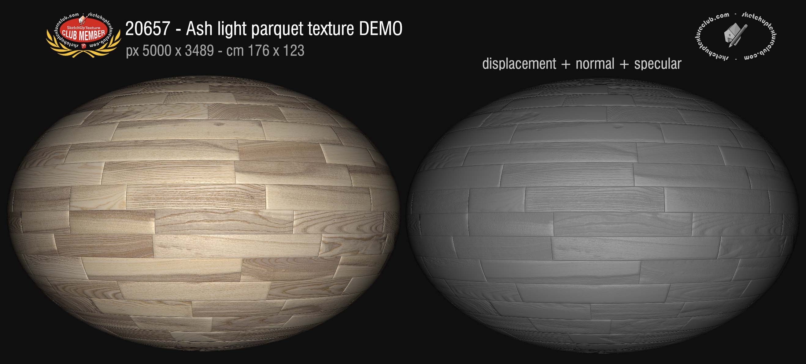 Ash light parquet texture seamless 20657