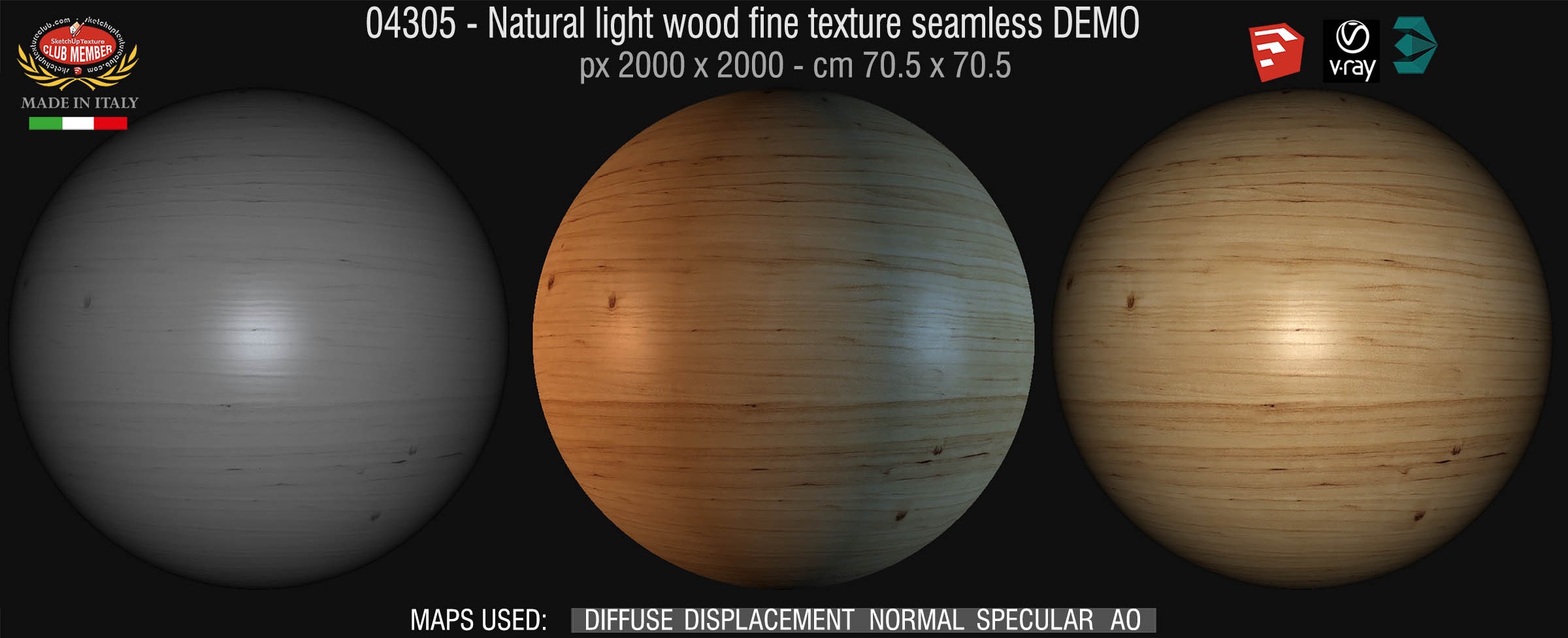 Natural light wood fine texture seamless 04305