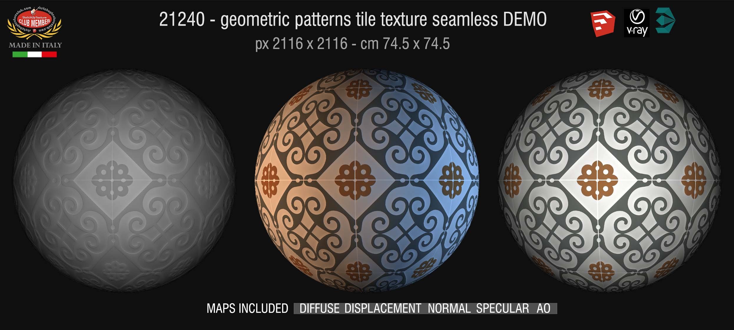 Geometric patterns tile texture seamless 21240