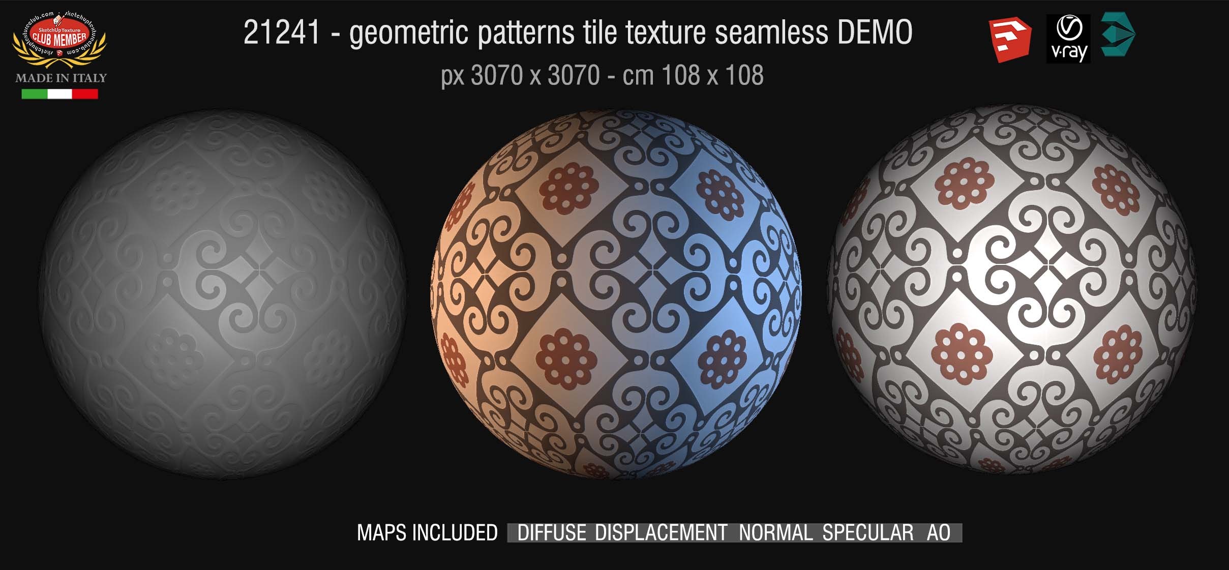 Geometric patterns tile texture seamless 21241