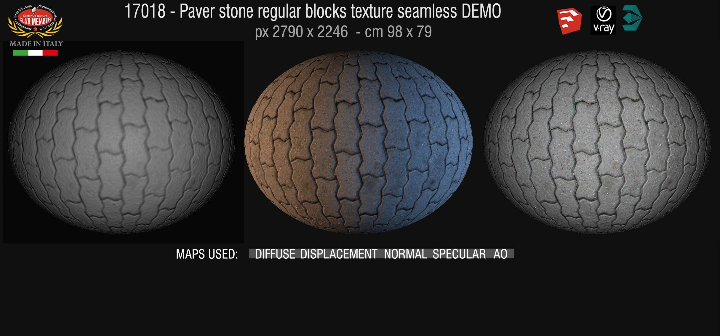 Paver stone regular blocks texture seamless 17018