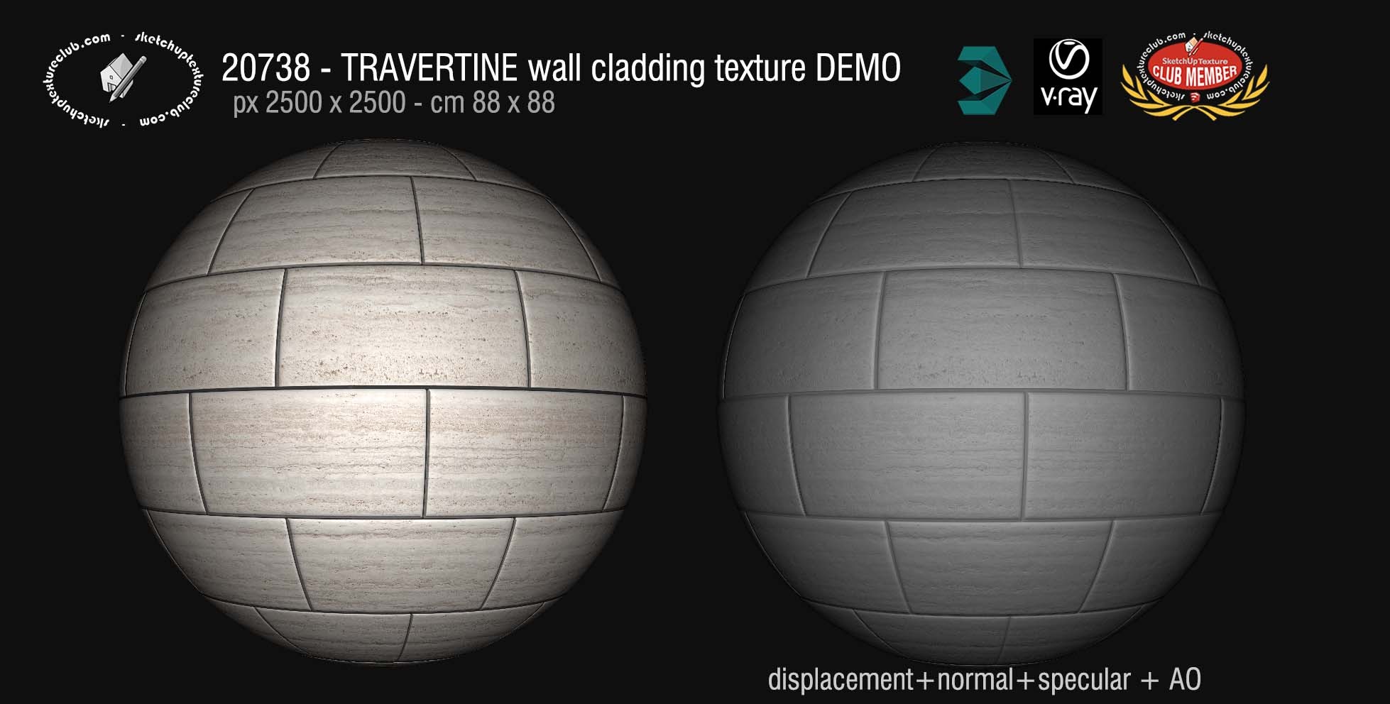 Travertine wall cladding texture seamless 20738
